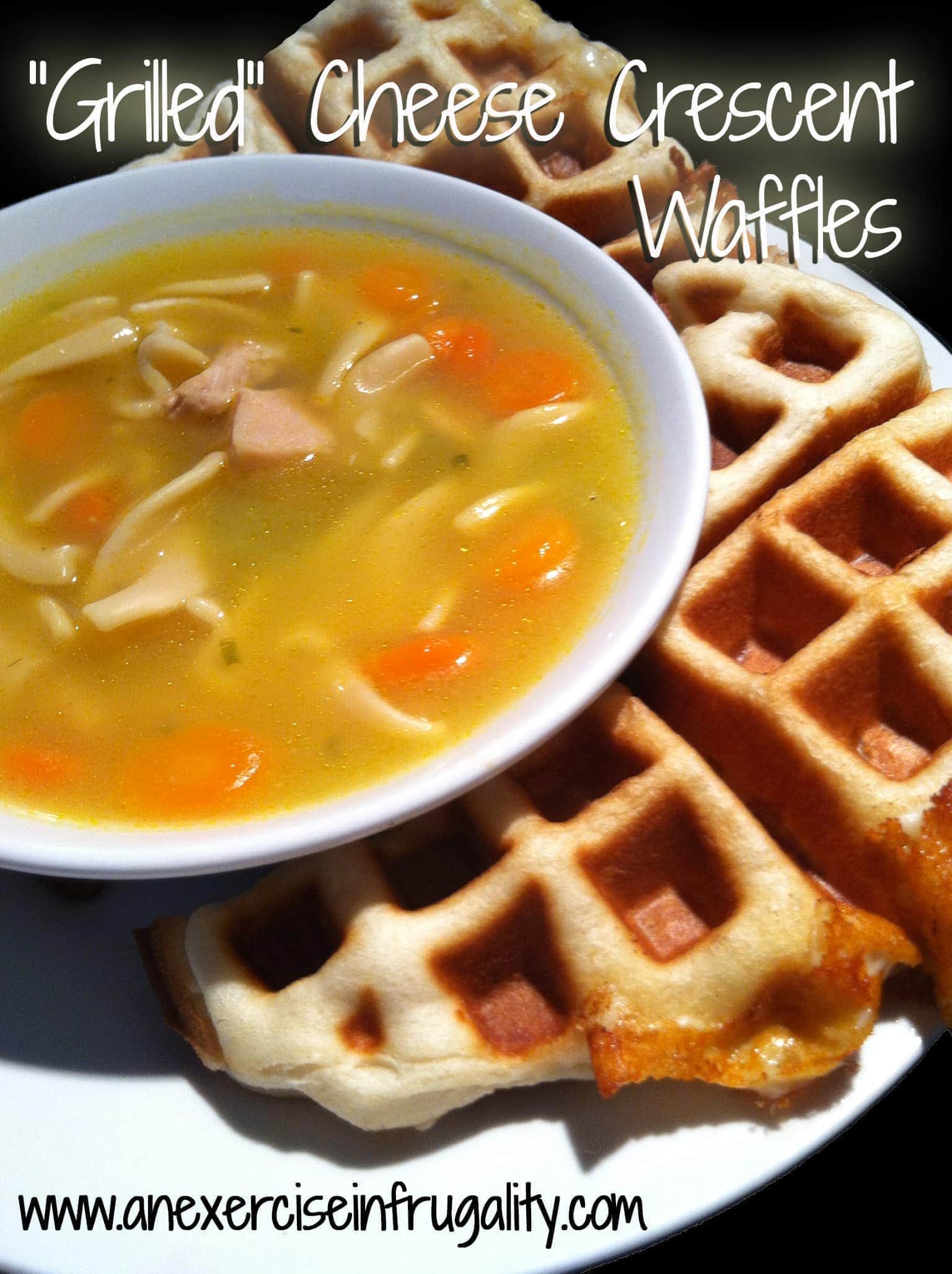 Grilled Cheese Crescent Waffles - An Exercise in Frugality