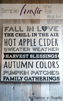 Rustic Fall Wall Art - An Exercise in Frugality