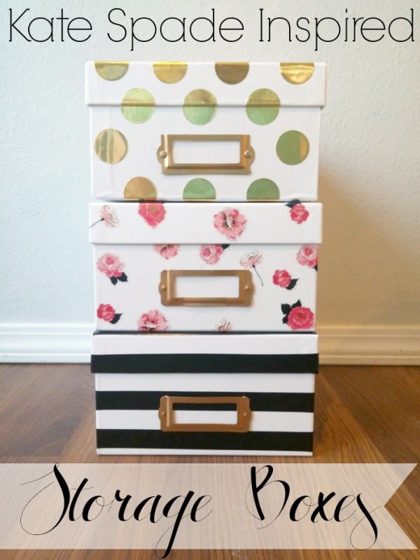 Easy Kate Spade Inspired Storage Boxes - An Exercise in Frugality
