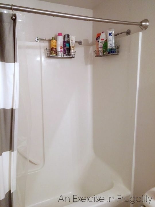 DIY Shower Organizer Hack - An Exercise in Frugality
